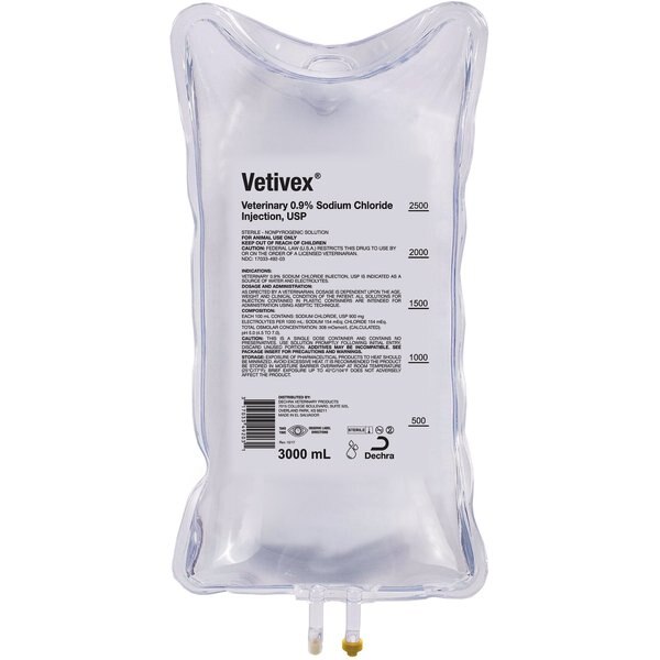 VETIVEX Sodium Chloride Injection Solution 0.9%, USP for Dogs, Cats ...