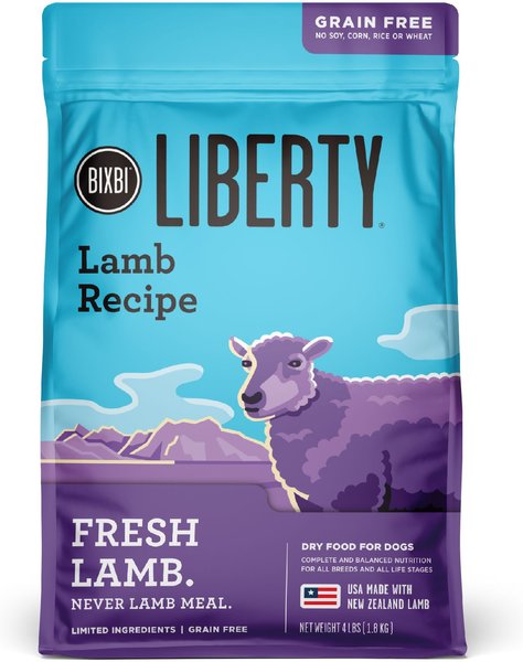 BIXBI Liberty Fresh Grain-Free Lamb Recipe Dry Dog Food, 4-lb bag ...
