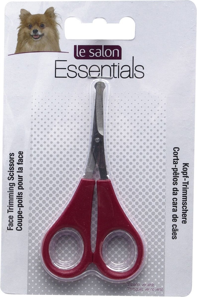 Discontinued - LE SALON Essentials Dog Face Trimming Scissors, Red ...