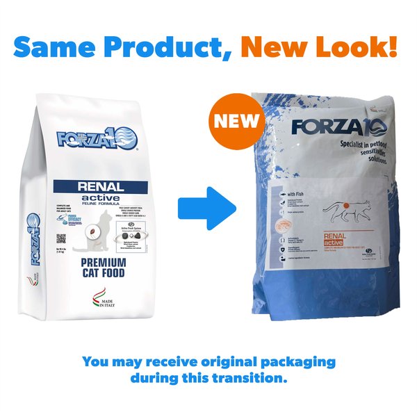 FORZA10 Nutraceutic Active Kidney Renal Support Diet Dry Cat Food, 4-lb bag - Chewy.com