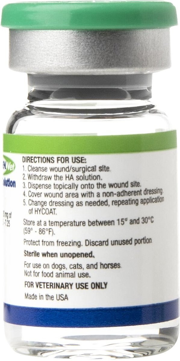 HYCOAT Topical Wound Management Solution for Dogs, Cats & Horses, 20mg ...