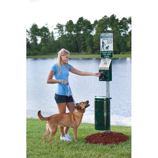 DOGIPOT Aluminum Dog Waste Station & Receptacle - Chewy.com