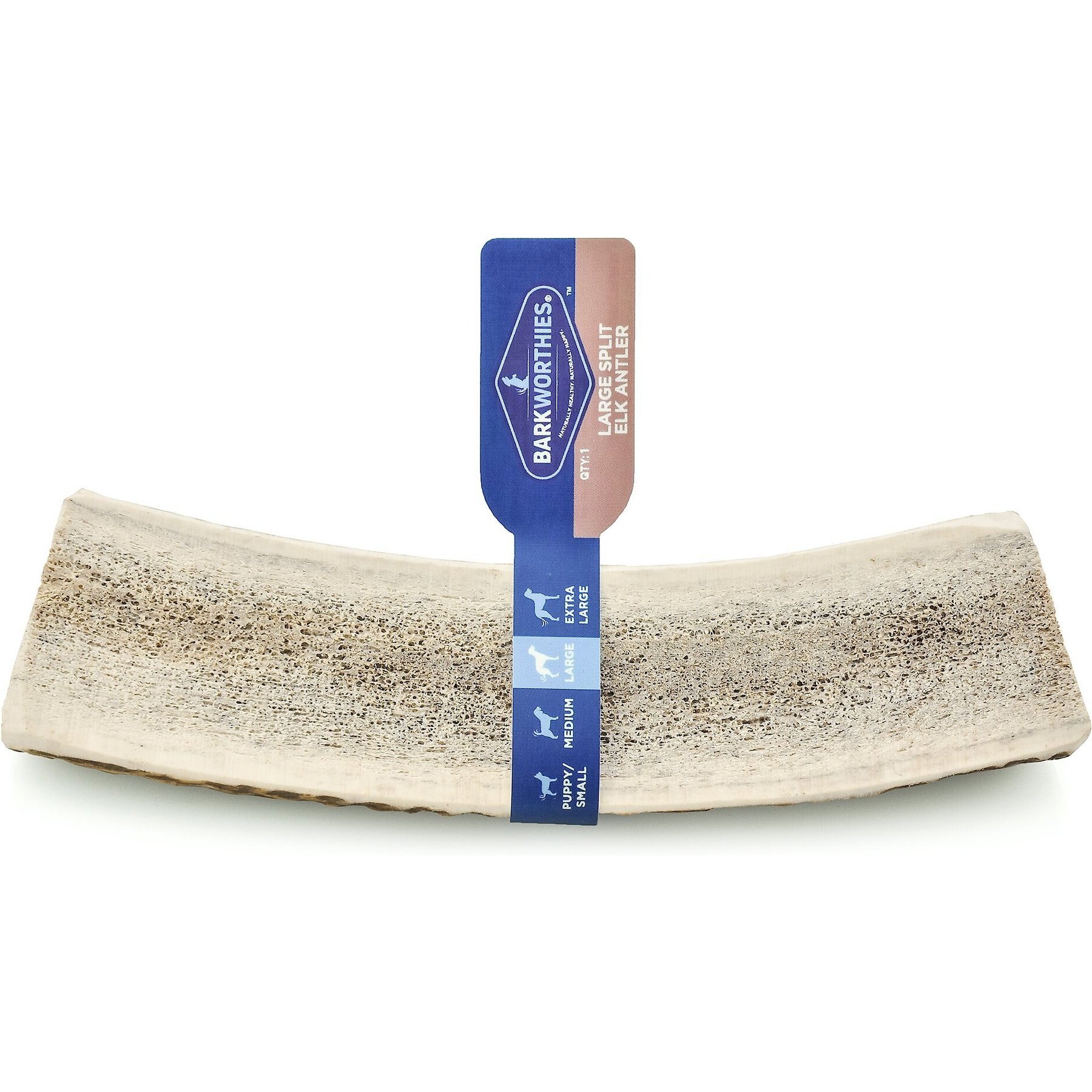 BARKWORTHIES Split Elk Antler Dog Chew, Large - Chewy.com