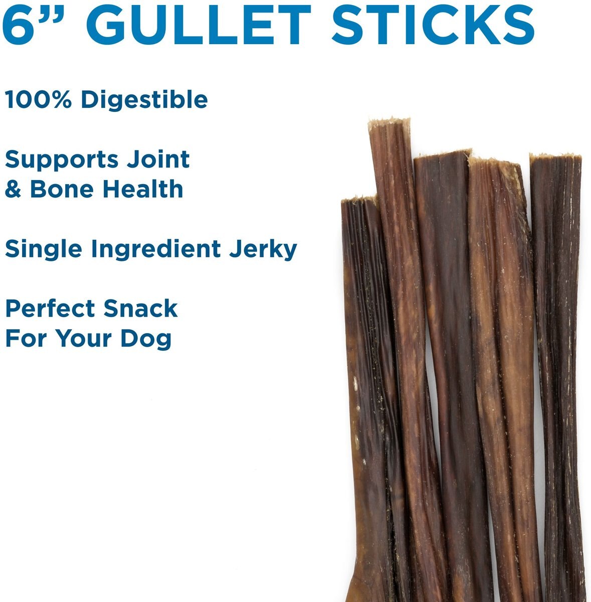 BEST BULLY STICKS Beef Gullet Sticks Dog Chews, 6-in, 25 count - Chewy.com