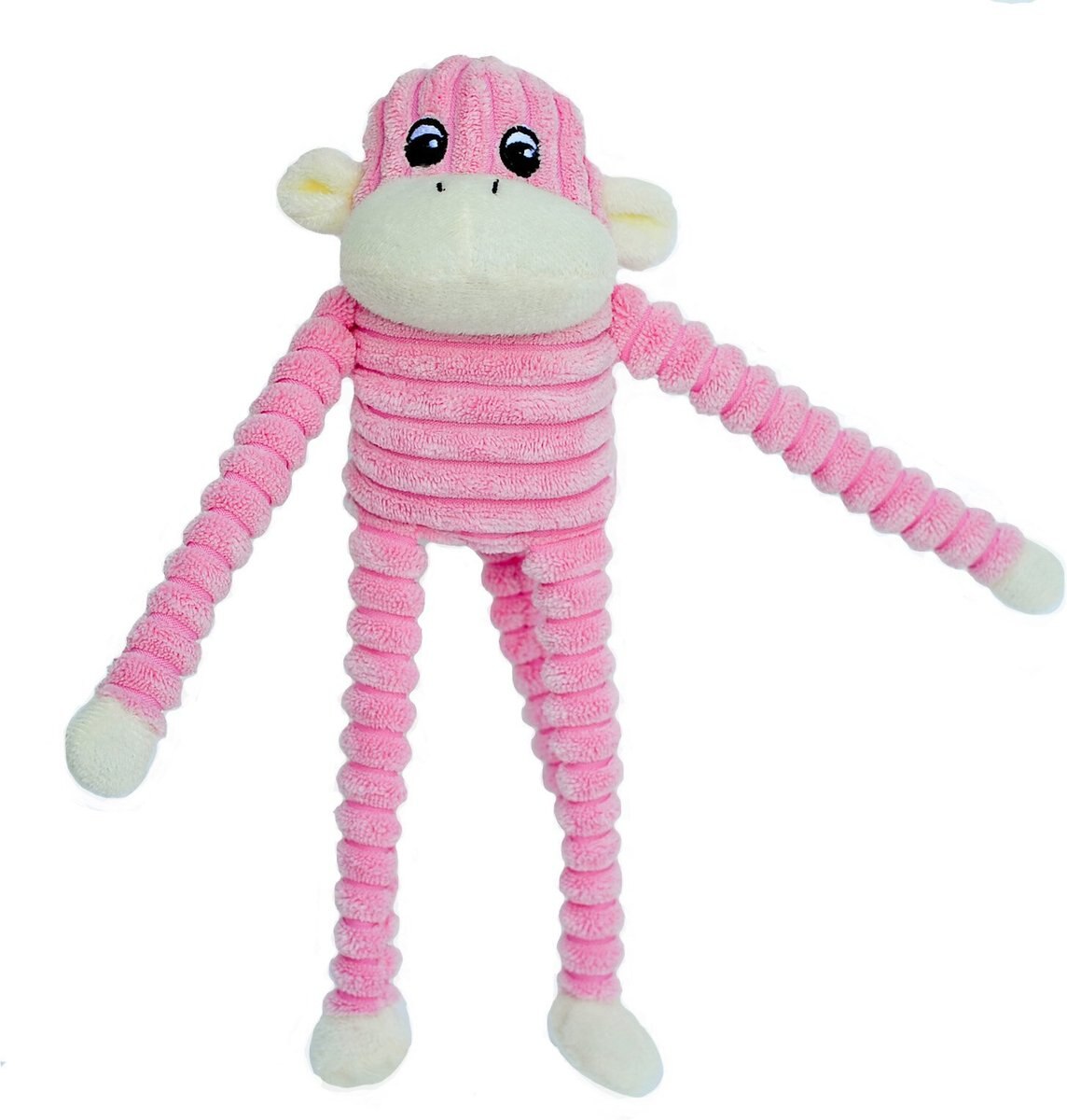 ZIPPYPAWS Spencer Crinkle Monkey Dog Toy, Pink - Chewy.com