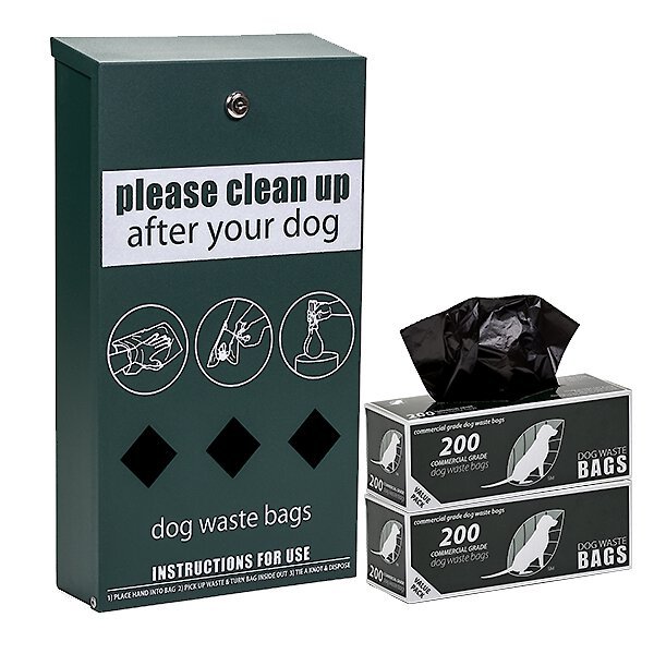 ZERO WASTE USA Starter Station Pet Waste Roll Bag System, 400 bags ...