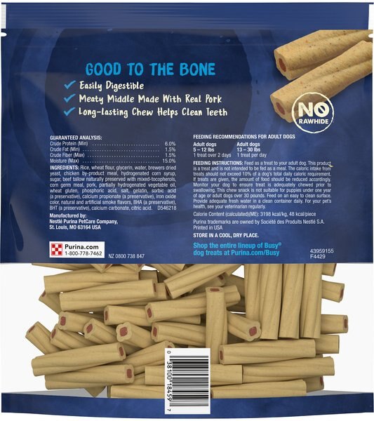 BUSY BONE Long-Lasting Real Meat Tiny Dog Treat, 60 count - Chewy.com