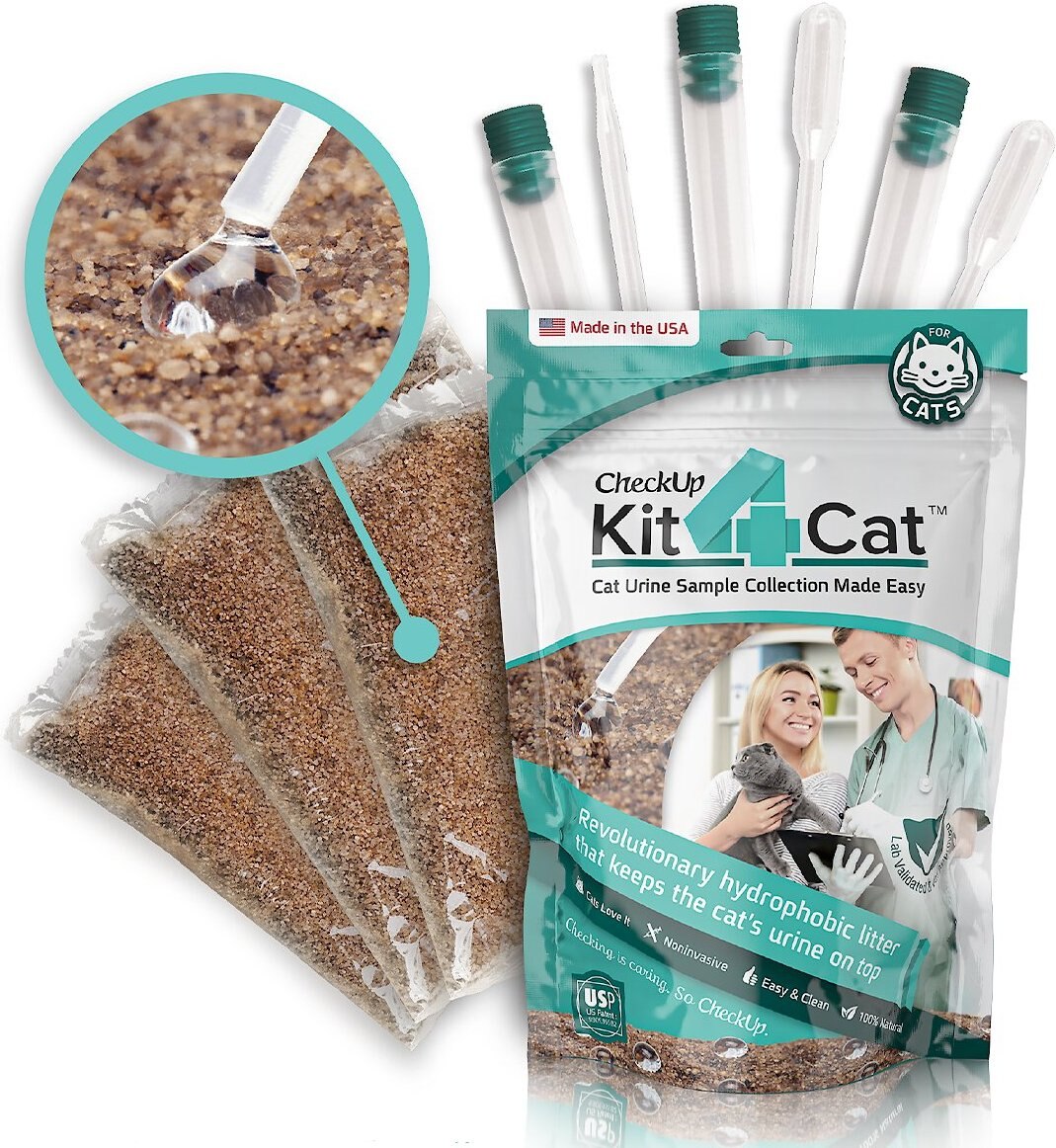 KIT4CAT Cat Urine Sample Collection Kit Urine Testing for Cats, 2-lb ...