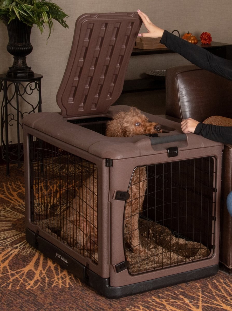 PET GEAR The Other Door 4-Door Collapsible Wire Dog Crate & Pad ...