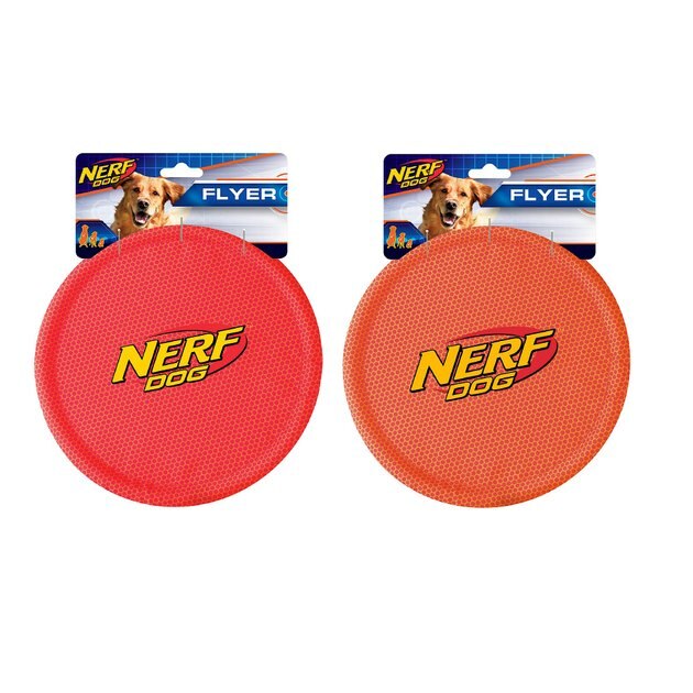 NERF DOG Flyer Dog Toy, Orange/Red, 2 count - Chewy.com