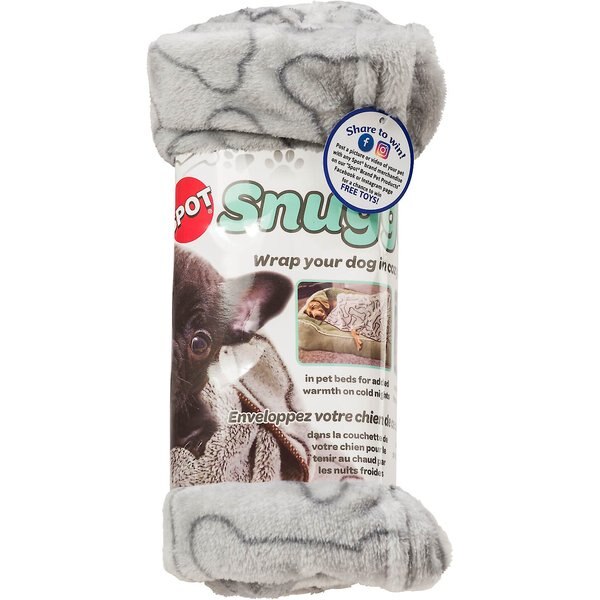 ETHICAL PET Snuggler Patterned Dog Blanket, Gray, 40-in - Chewy.com