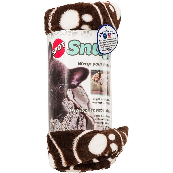 ETHICAL PET Snuggler Patterned Dog Blanket, Chocolate, 40-in - Chewy.com