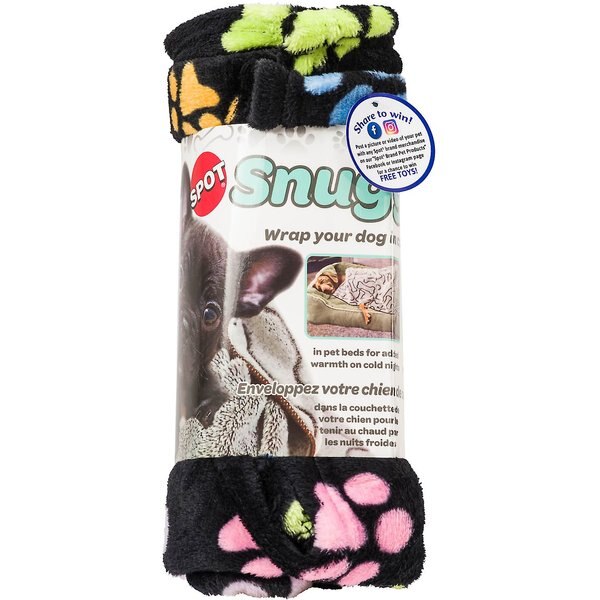 ETHICAL PET Snuggler Patterned Dog Blanket, Black, 40-in - Chewy.com