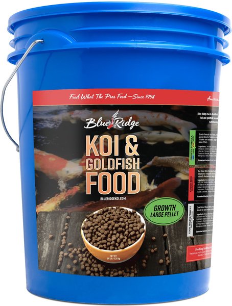 BLUE RIDGE KOI & GOLDFISH Large Pellet Growth Formula Koi & Goldfish ...