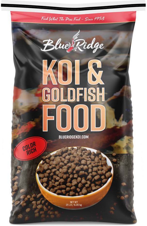 BLUE RIDGE KOI & GOLDFISH Color Rich Formula Koi & Goldfish Food, 25-lb ...