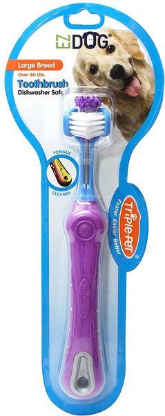 Triple pet ez dog toothbrush store