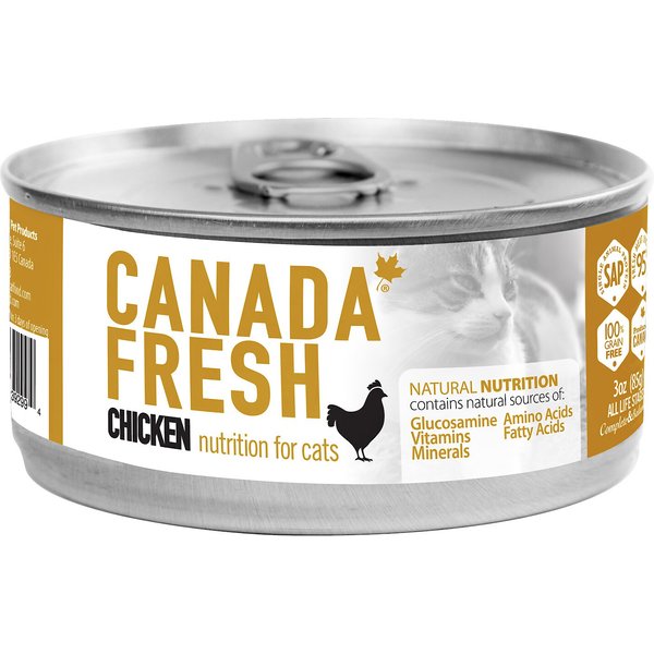 CANADA FRESH Chicken Canned Cat Food, 3-oz, case of 24 - Chewy.com