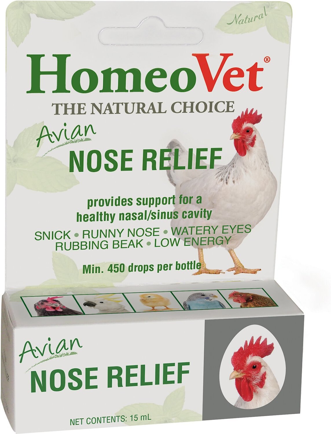 HOMEOVET Avian Nose Relief Bird Supplement, 15-mL tube - Chewy.com