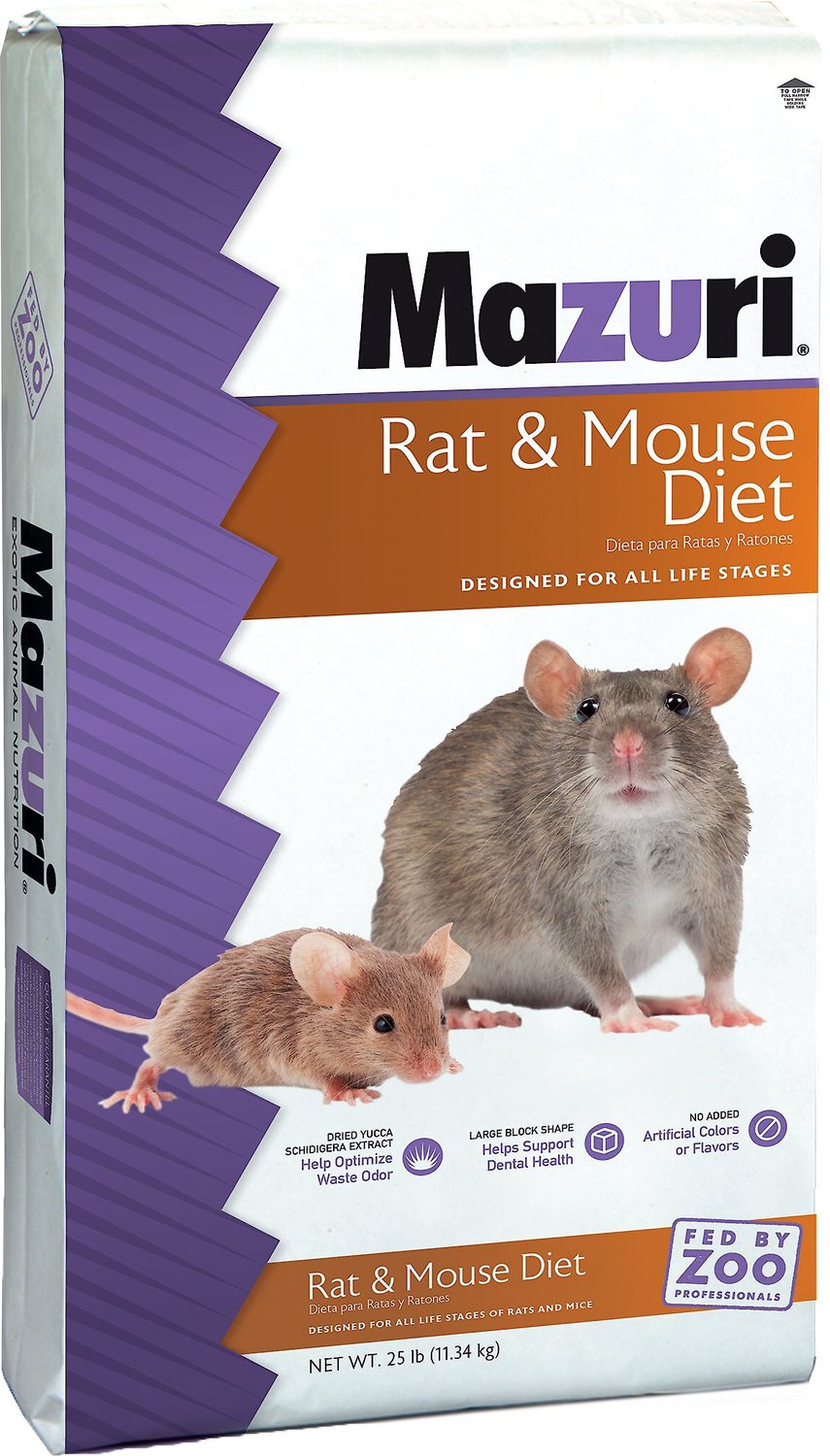 MAZURI Mouse & Rat Food, 25-lb bag - Chewy.com