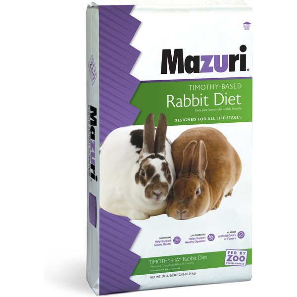 MAZURI Timothy Based Rabbit Food, 25-lb bag - Chewy.com