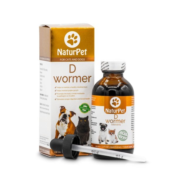 NATURPET D Wormer Natural Remedy for Cats & Dogs, 100-ml bottle - Chewy.com
