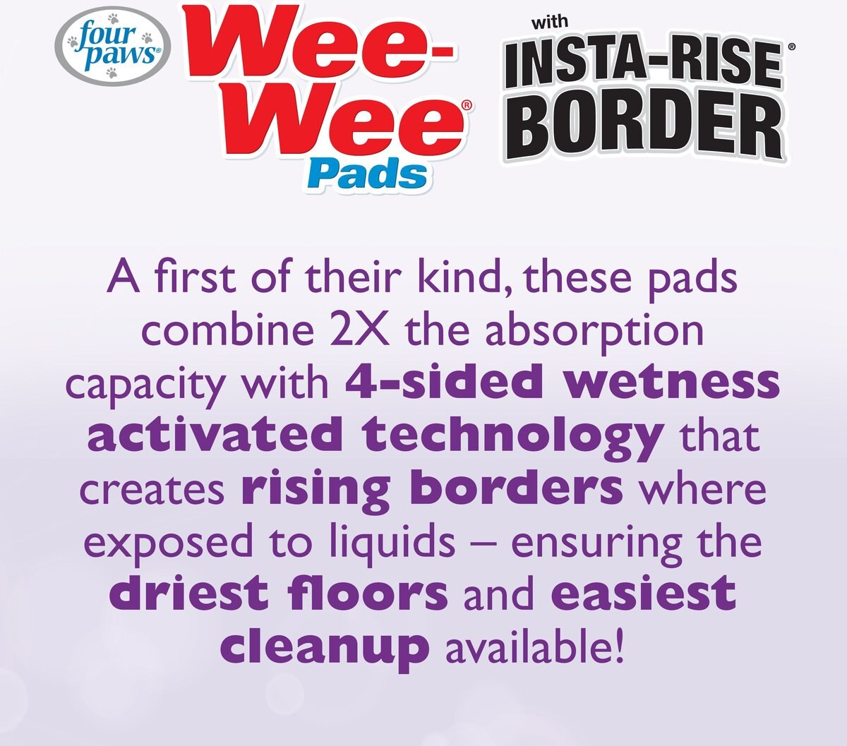 WEE-WEE Super Absorbent Dog Pee Pads with Insta-Rise Border, 22 x 23-in ...