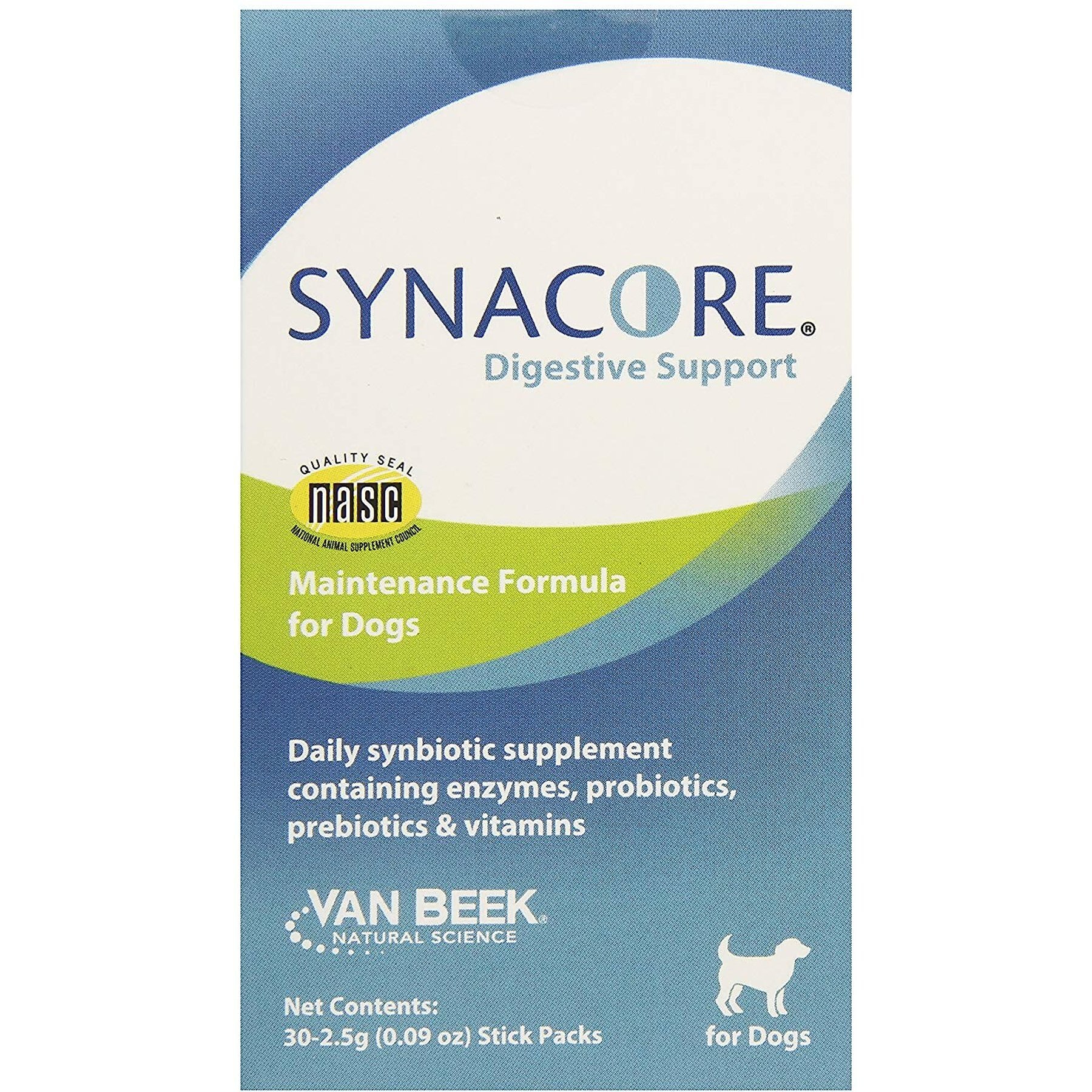 VAN BEEK NATURAL SCIENCE Synacore Digestive Support Dog Supplement, 30 count - Chewy.com