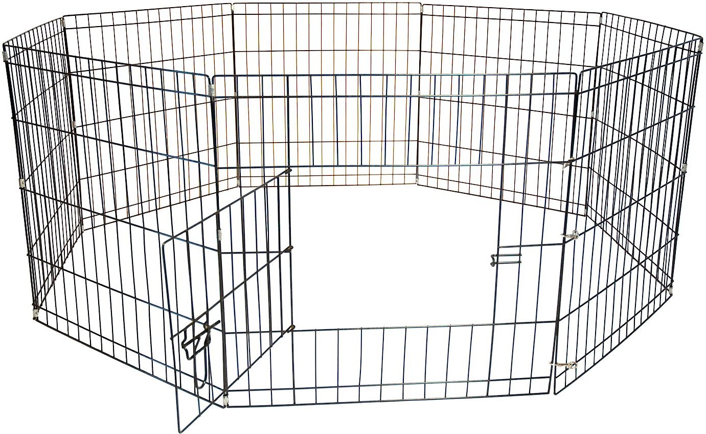 ICONIC PET 8-Panel Portable Foldable Wire Dog Pen, 24-in - Chewy.com