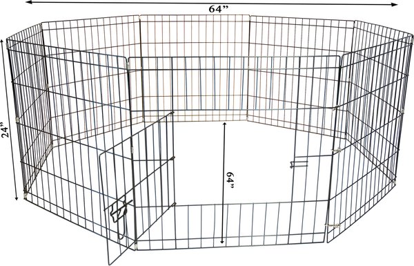 ICONIC PET 8-Panel Portable Foldable Wire Dog Pen, 24-in - Chewy.com
