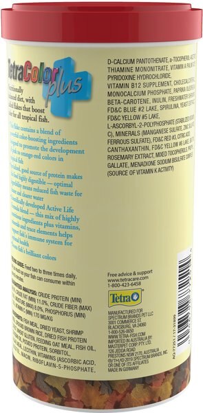 TETRA TetraColor Plus Tropical Flakes Fish Food, 7.06-oz bottle - Chewy.com