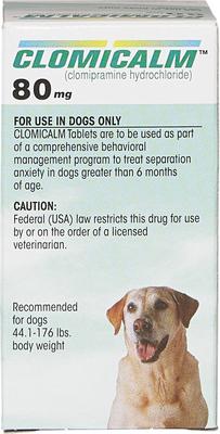 Discontinued - CLOMICALM (Clomipramine HCl) Tablets for Dogs, 80-mg ...