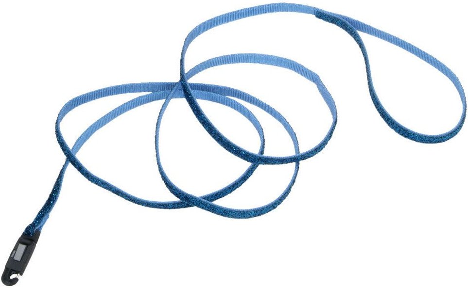 LI'L PALS Glitter Overlay Dog Leash, Blue Sparkles, 6-ft long, 3/8-in ...