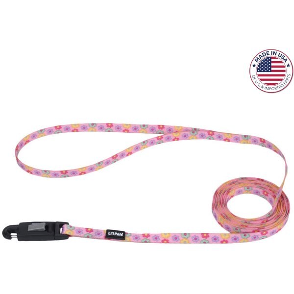 LI'L PALS Glitter Overlay Dog Leash, Blue Sparkles, 6-ft long, 3/8-in ...