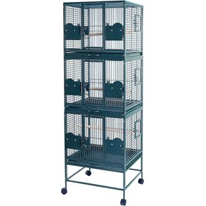 A&E CAGE COMPANY Triple Stack Bird Cage, Black, Small - Chewy.com