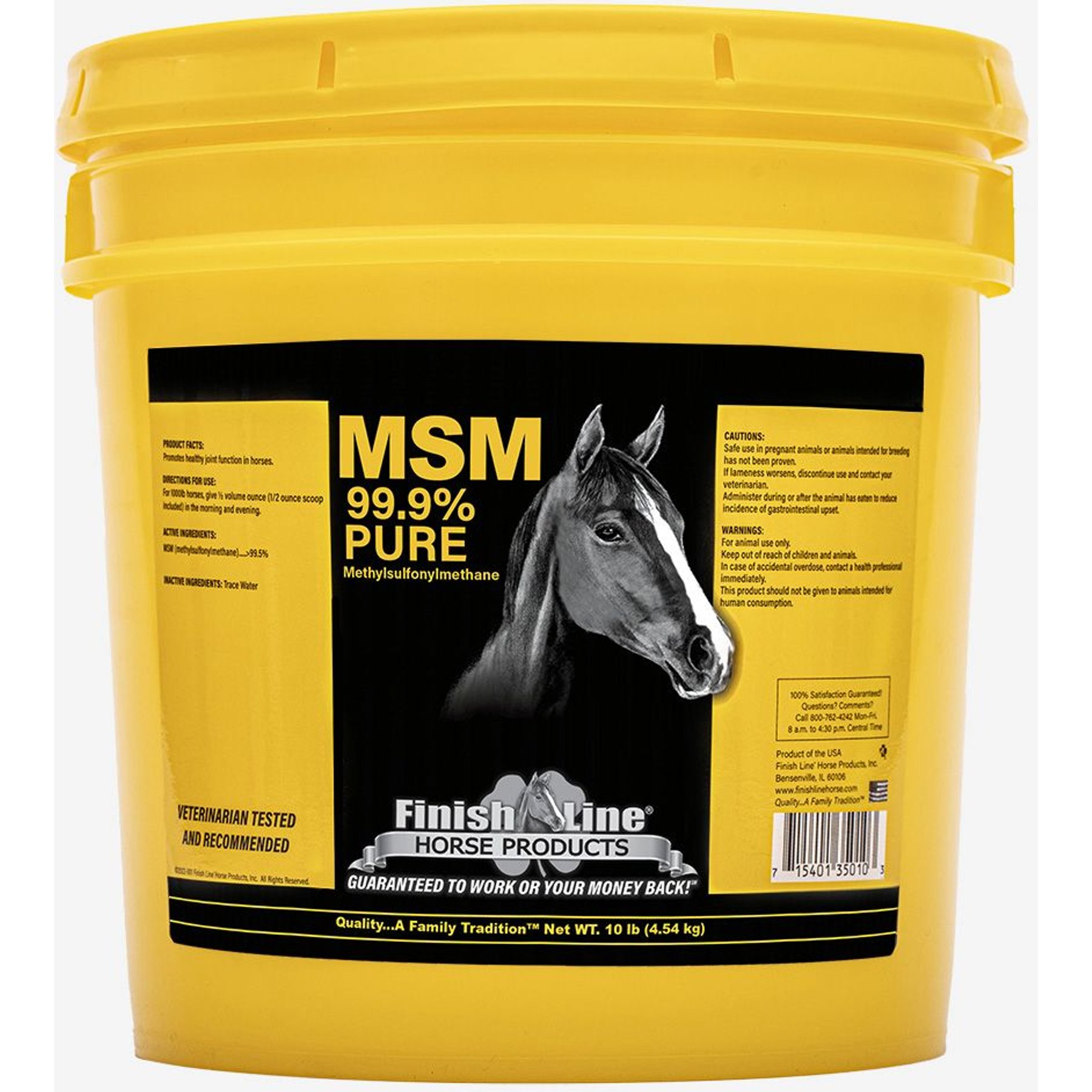 FINISH LINE MSM Joint Support Powder Horse Supplement, 10-lb tub ...