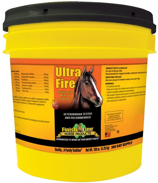 FINISH LINE Ultra Fire Multivitamin Apple Flavor Powder Horse ...