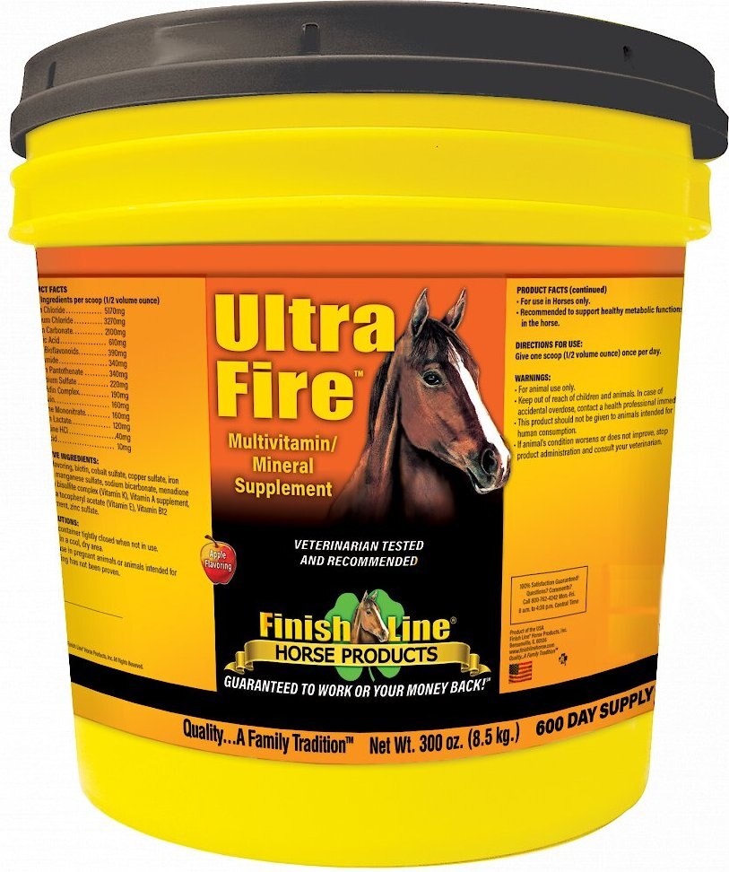 FINISH LINE Ultra Fire Multivitamin Apple Flavor Powder Horse ...