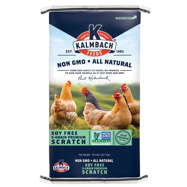 KALMBACH FEEDS All Natural Non-GMO, Soy Free 5 Grain Premium Scratch ...