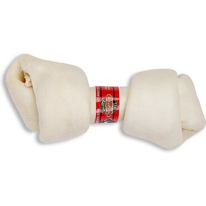 THE RAWHIDE EXPRESS Natural Flavor Knotted Dog Bone, 9-10-in - Chewy.com