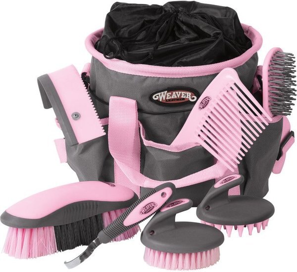 WEAVER LEATHER Horse Grooming Kit, Grey/Pink - Chewy.com
