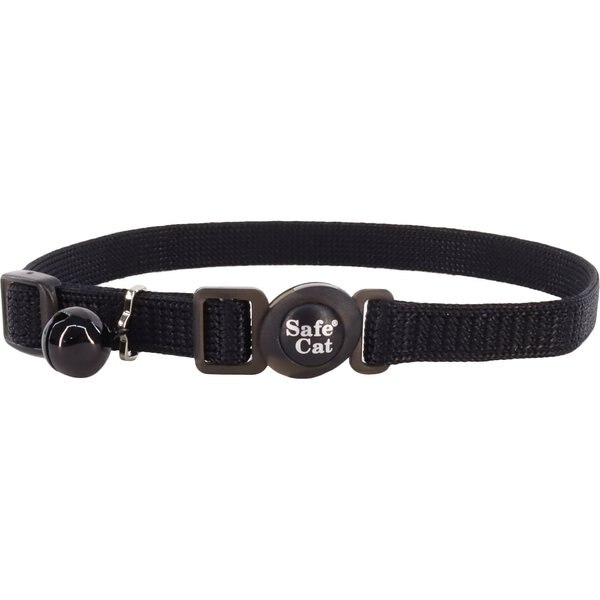 PAWTITAS Nylon Reflective Breakaway Cat Collar with Bell, Red, 7 to 11 ...