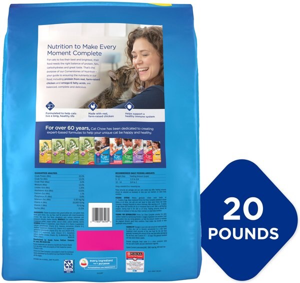 CAT CHOW Complete with Chicken & Vitamins Dry Cat Food, 20-lb bag ...