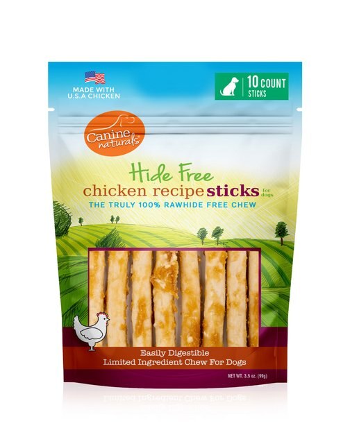 CANINE NATURALS Hide Free Chicken Recipe Sticks Dog Treats, 10 count ...