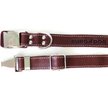 EURO-DOG Quick Release Leather Dog Collar, Burgundy, Small: 10 to 15-in ...