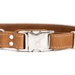 EURO-DOG Quick Release Leather Dog Collar, Tan, Large: 15 to 23-in neck ...