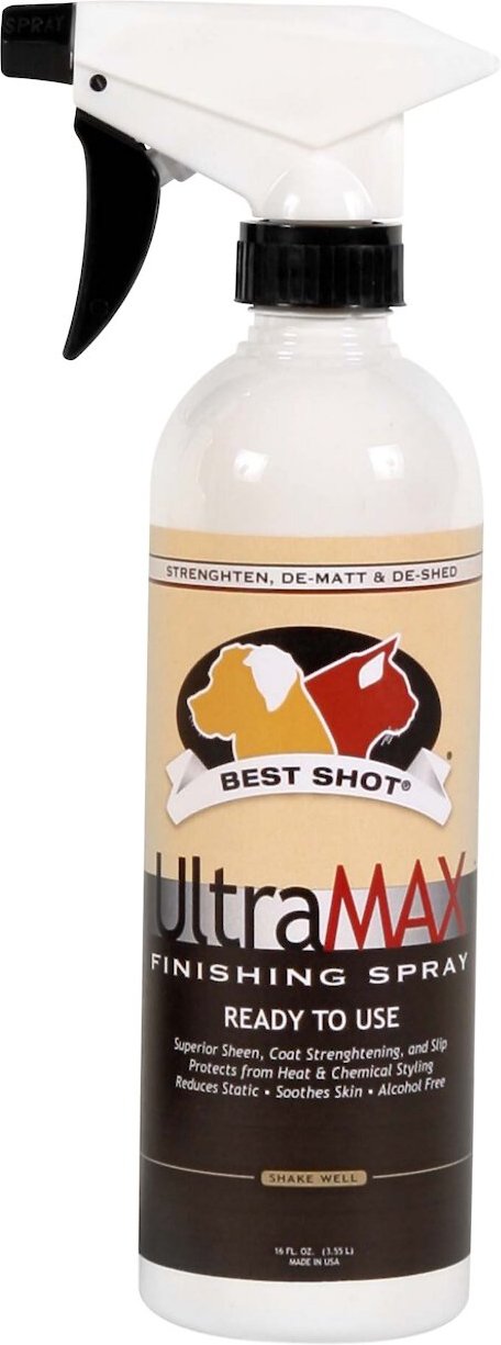 BEST SHOT UltraMax Finishing Dog & Cat Spray, 17-oz bottle - Chewy.com