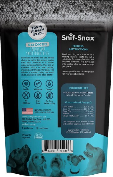 Discontinued - SNIF-SNAX Smoked Salmon & Sweet Potato Bites Dog Treats ...