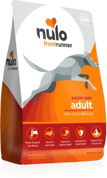 Discontinued - NULO Frontrunner Ancient Grains Turkey, Trout & Spelt ...