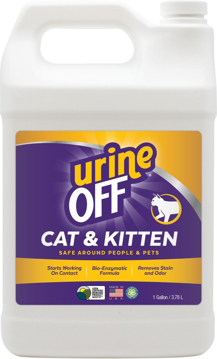 URINE OFF Cat & Kitten Formula Stain & Odor Remover, 1-gal bottle ...