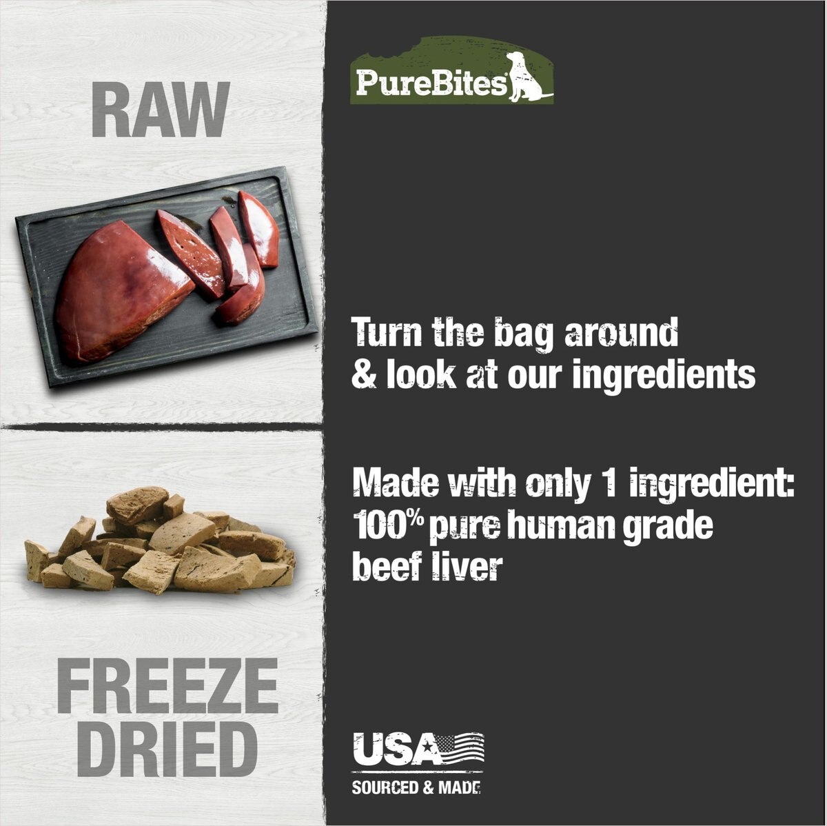 PUREBITES Beef Liver Freeze-Dried Raw Dog Treats, 2.75-lb bag - Chewy.com